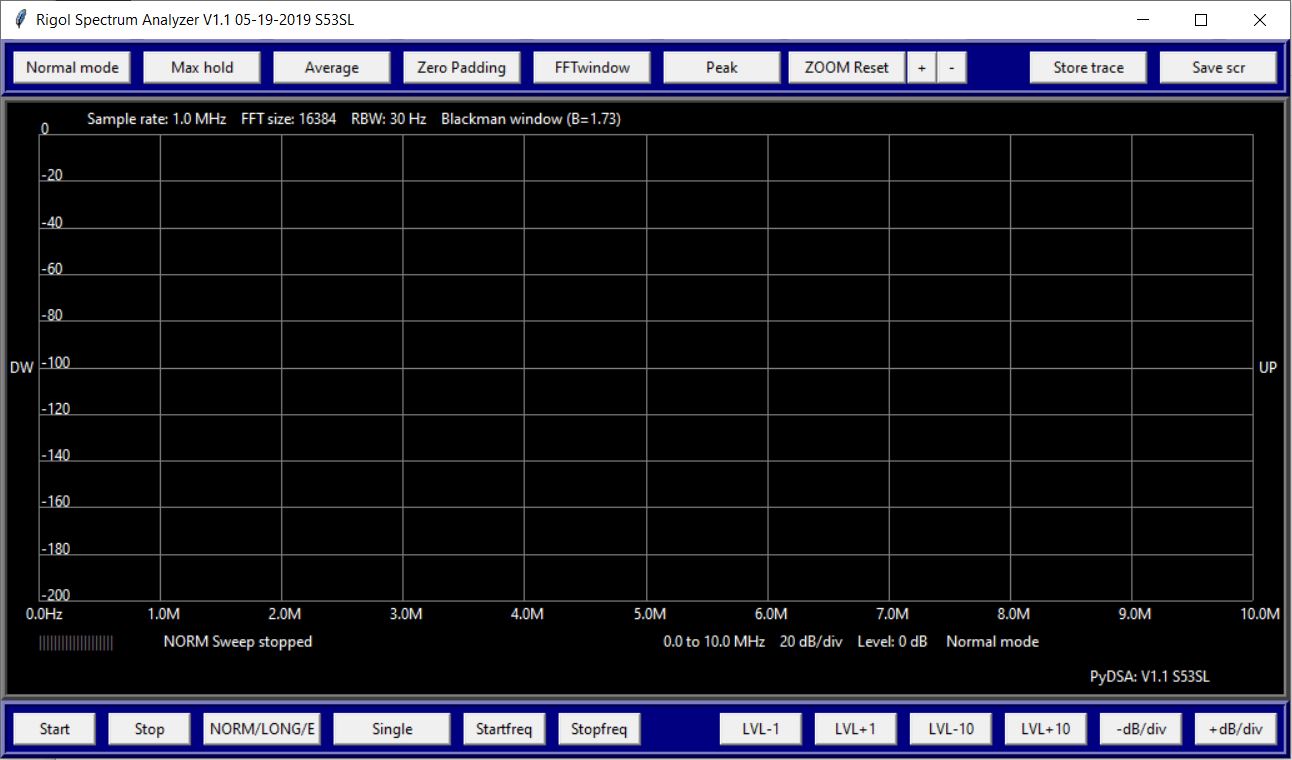 Rigol Spectrum Analyser software V1.1 - Gregor Kočar